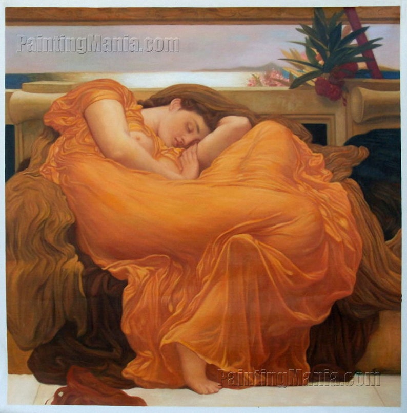 Flaming June Frederic Lord Leighton hand-painted oil | Etsy