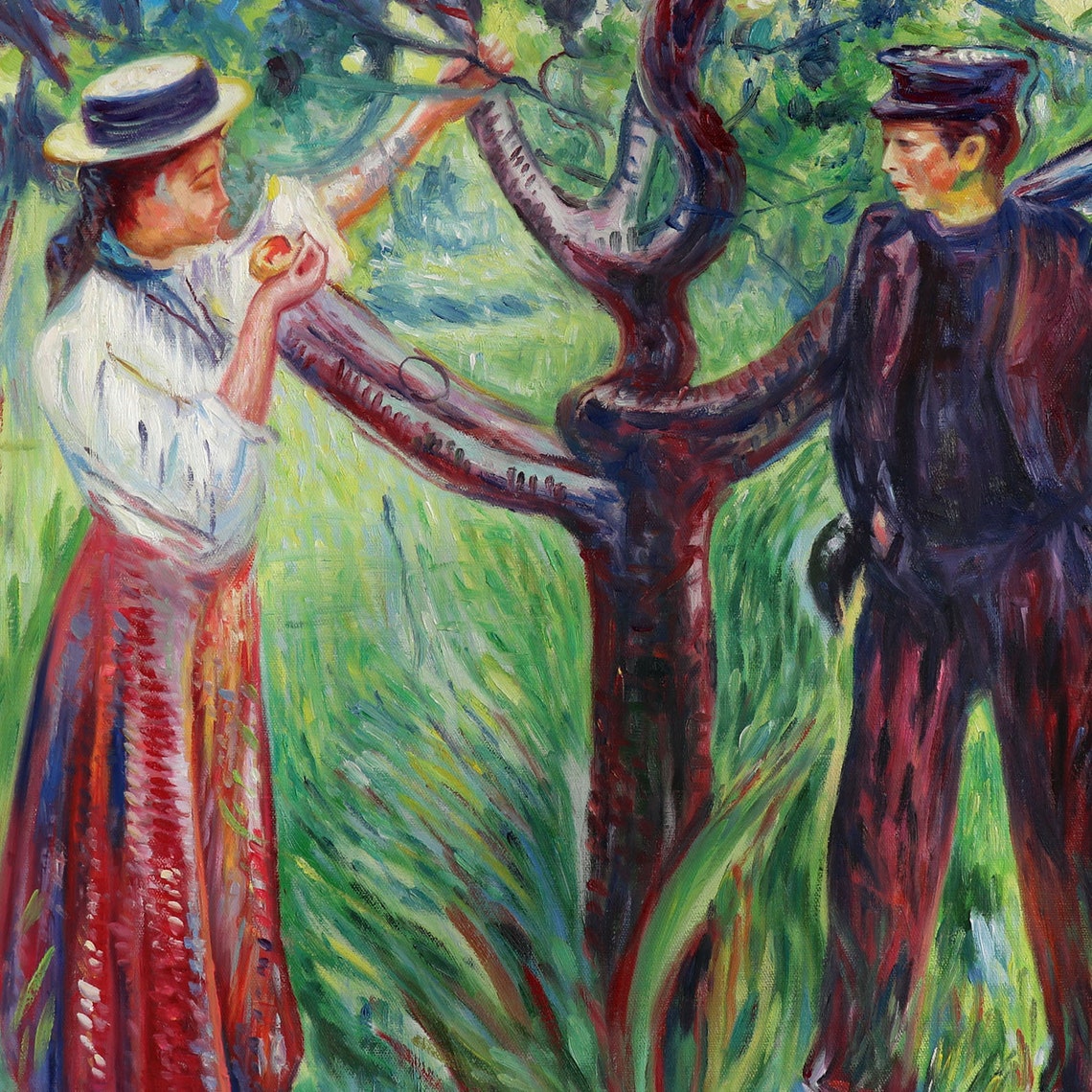 Adam and Eve 1909 Edvard Munch Hand-painted Oil Painting - Etsy