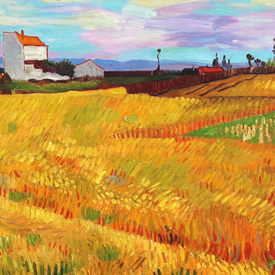 Campo di grano con Vincent van Gogh dipinto a mano pittura - Etsy Italia