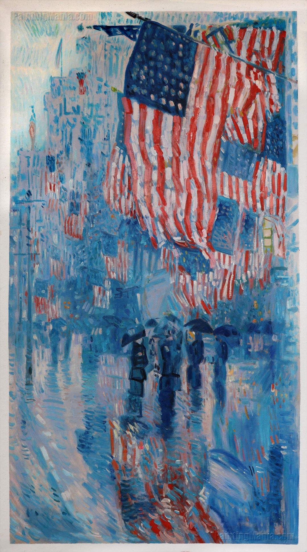 The Avenue in the Rain Frederick Childe Hassam Hand-painted - Etsy