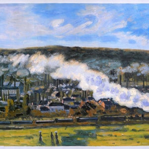 The Goods Train - Claude Monet Hand-painted Oil Painting Reproduction ...