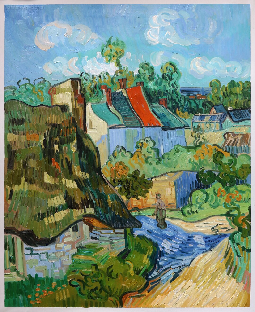 Houses in Auvers - Vincent Van Gogh Hand-painted Oil Painting ...