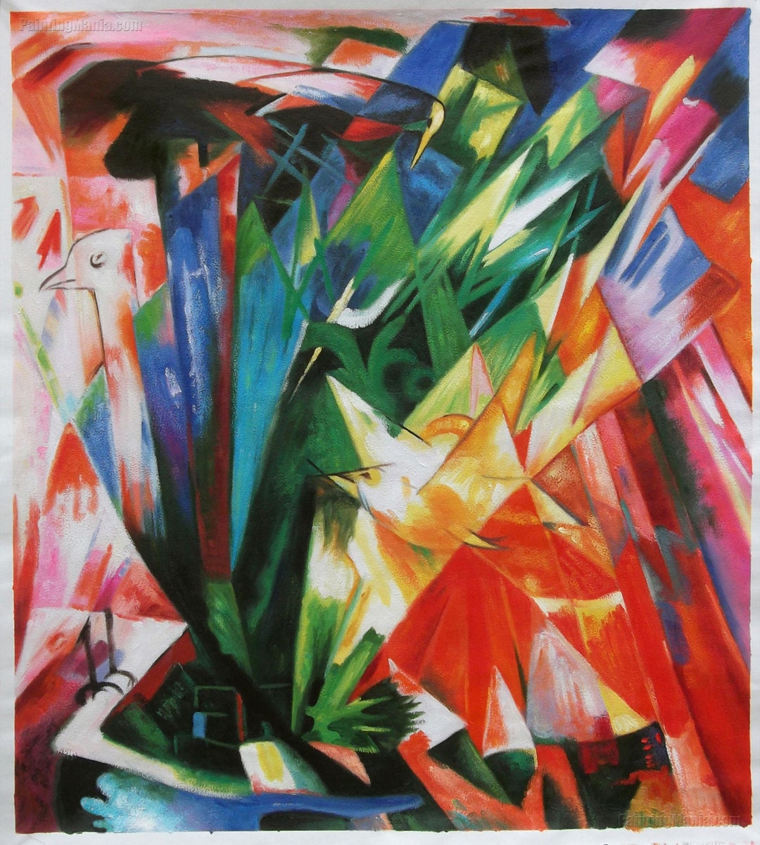 Birds Franz Marc Hand-painted Oil Painting - Etsy