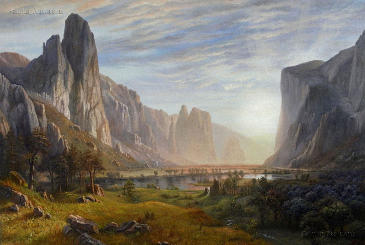 Looking Down Yosemite Valley California Albert Bierstadt | Etsy
