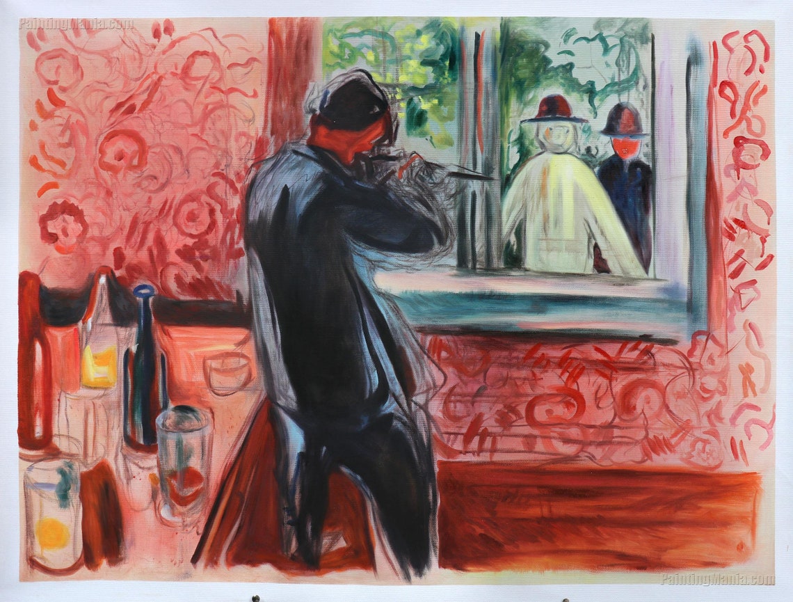 Uninvited Guests Edvard Munch Hand-painted Oil Painting | Etsy