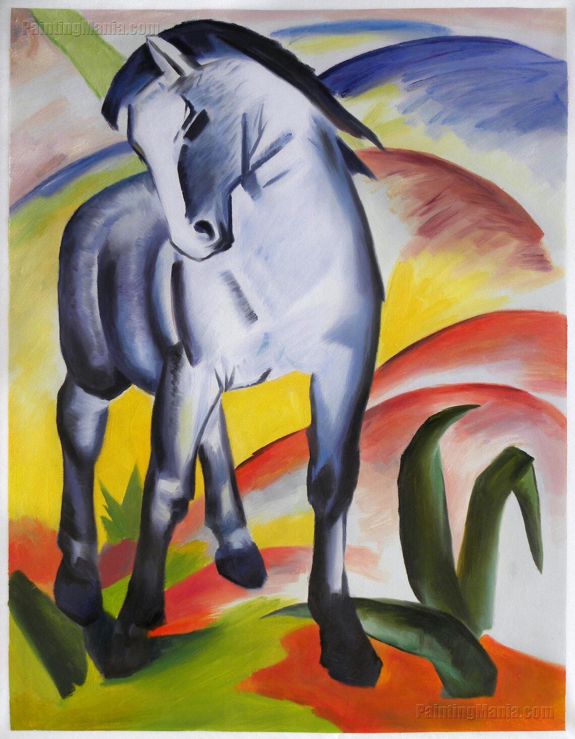 Blue Horse I Franz Marc Hand-painted Oil Painting - Etsy