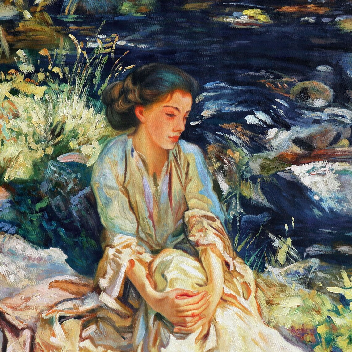 The Black Brook - John Singer Sargent Hand-painted Oil Painting ...