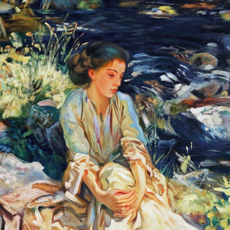 The Black Brook John Singer Sargent Hand-painted Oil - Etsy