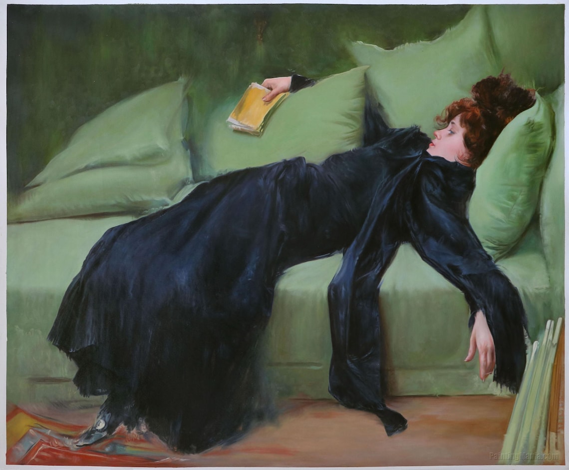 Decadent Young Woman. After the Dance Ramon Casas - Etsy