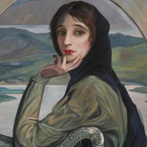 Portrait of Lady Lavery as Kathleen Ni Houlihan - Sir John Lavery Hand ...