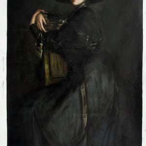 The Lady in Black (mrs Trevor) - Sir John Lavery Oil Painting ...