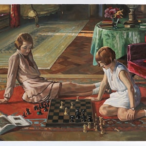 The Chess Players - Sir John Lavery Hand-painted Oil Painting ...