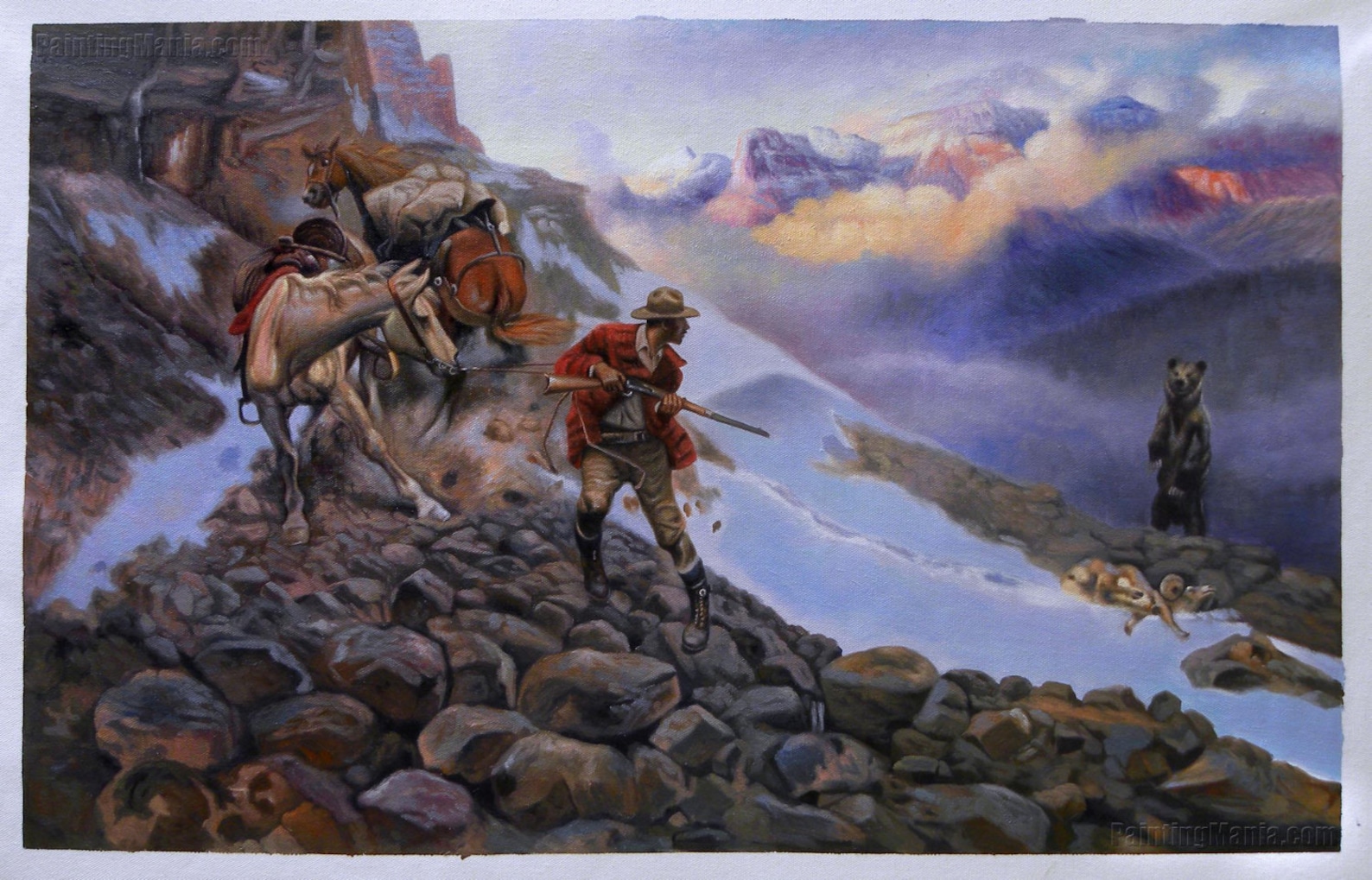 Whose Meat C.M. Russell Hand-painted Oil Painting - Etsy