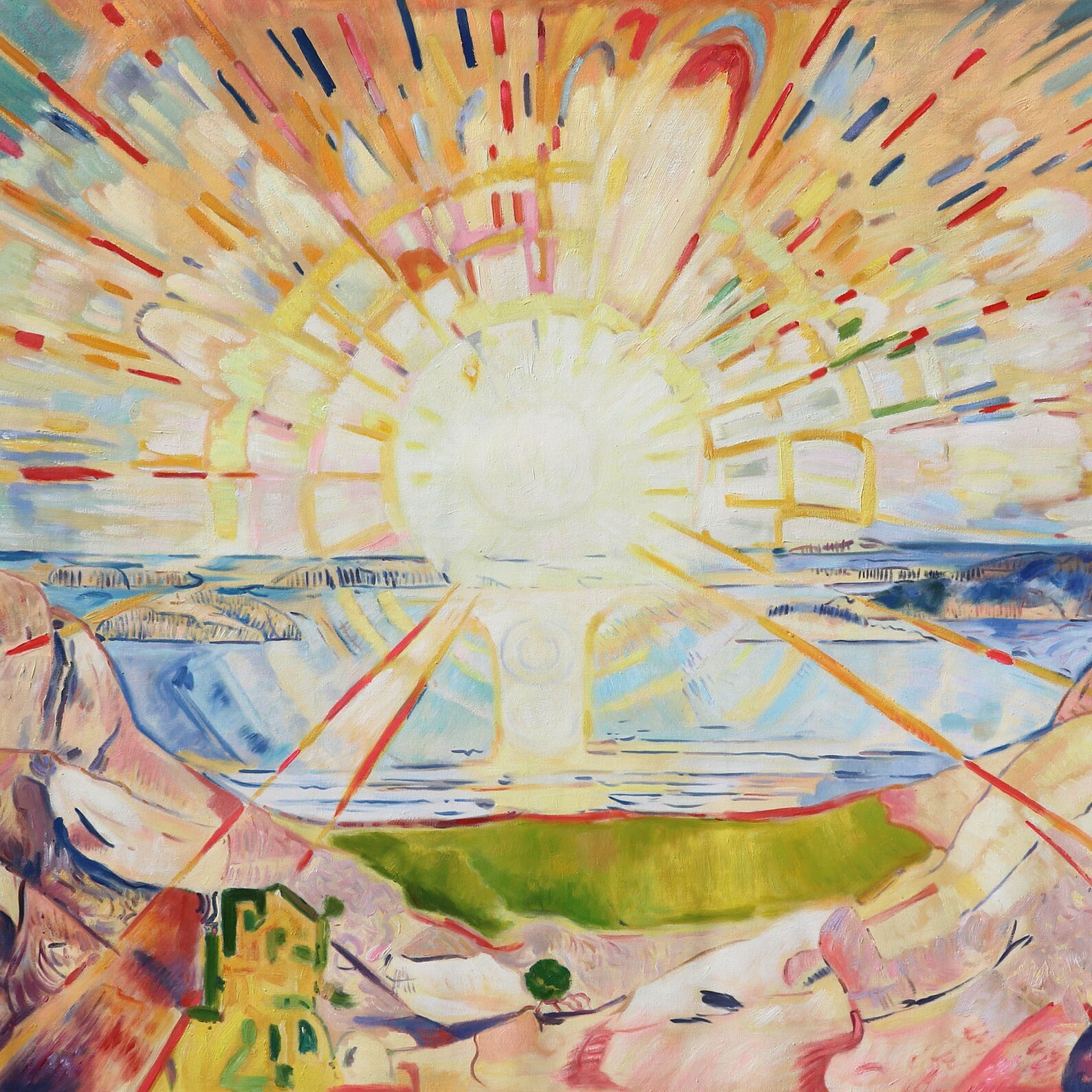 The Sun Edvard Munch Hand-painted Oil Painting - Etsy