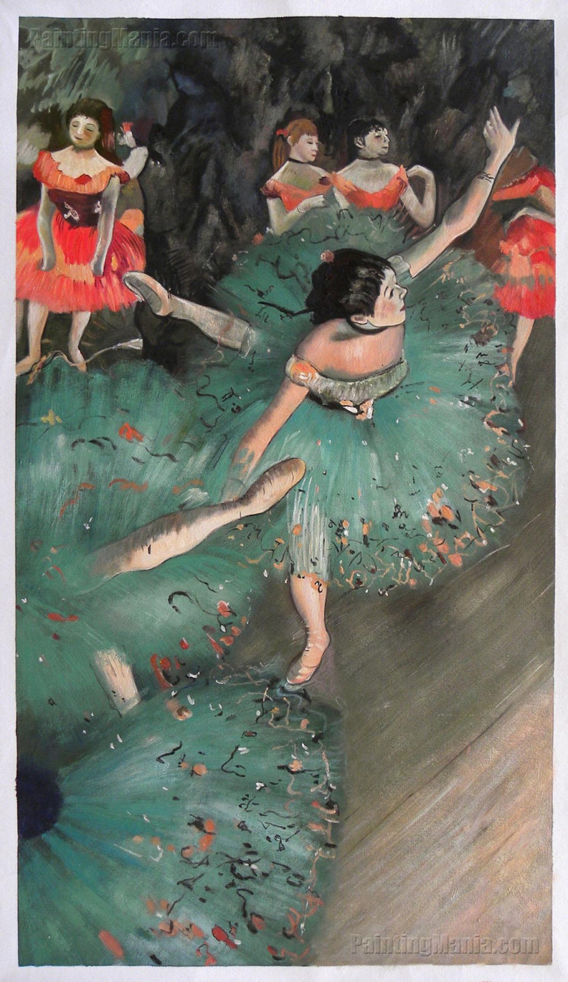 The Green Dancer Edgar Degas Hand-painted Oil Painting | Etsy