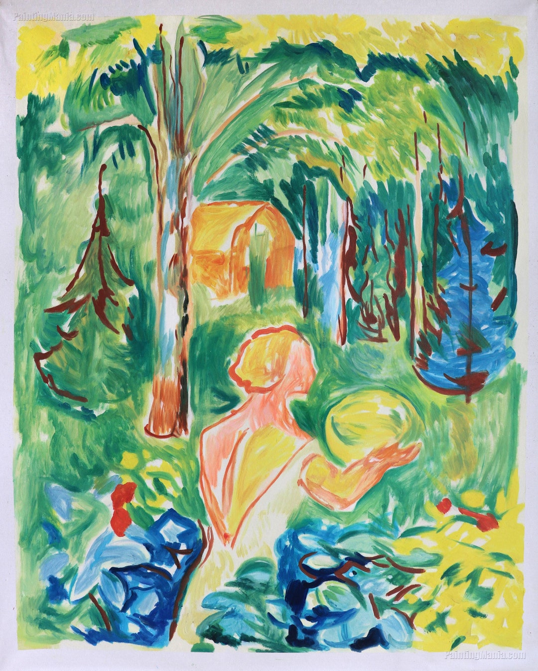 Woman With Pumpkin - Edvard Munch Hand-painted Oil Painting ...