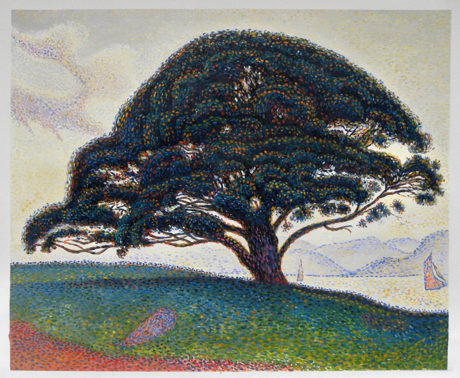 The Bonaventure Pine in Saint-tropez - Paul Signac Hand-painted Oil ...