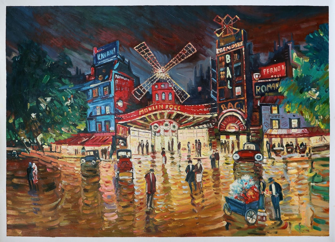 Presentation of the Moulin Rouge in Paris by Night - Konstantin Korovin ...