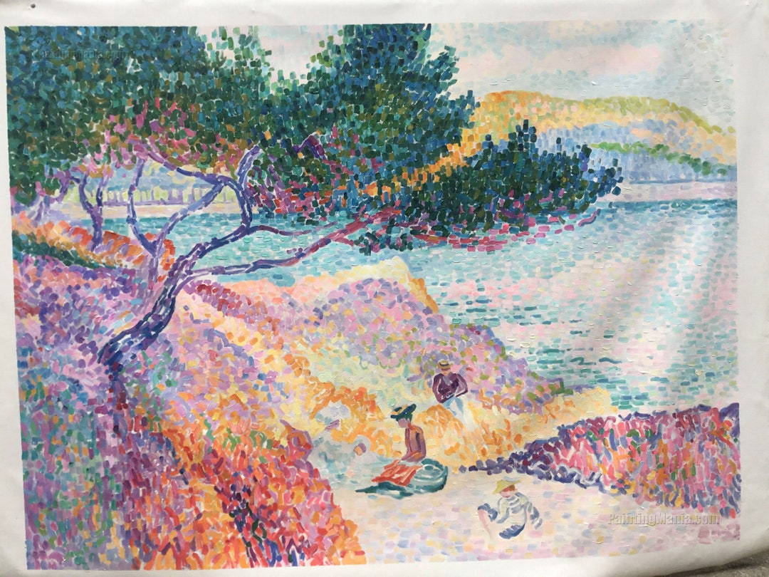 The Beach at Saint-clair - Henri-edmond Cross Hand-painted Oil Painting ...
