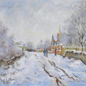 Snow Scene at Argenteuil Claude Monet Hand-painted Oil | Etsy