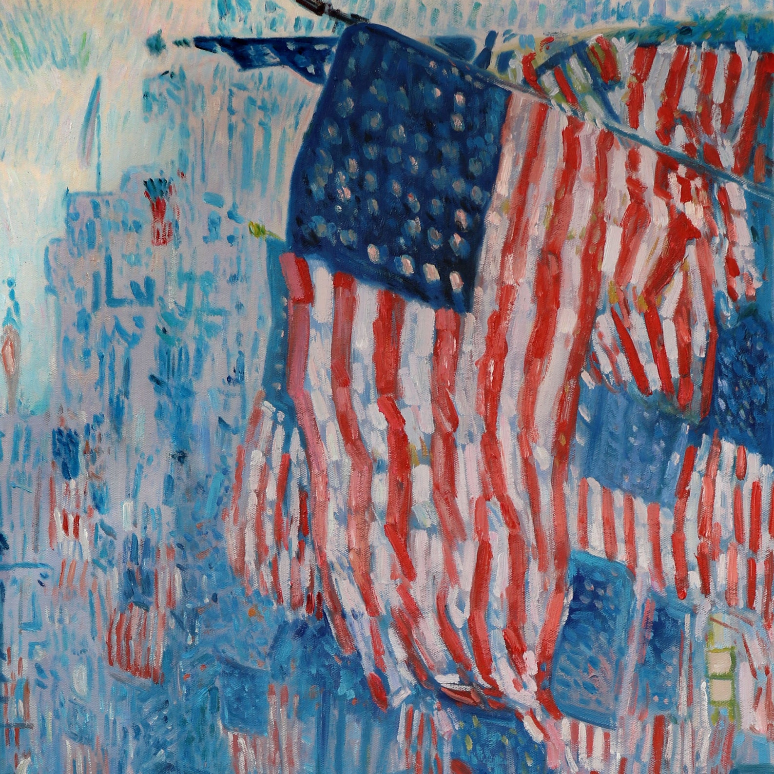 The Avenue in the Rain Frederick Childe Hassam Hand-painted | Etsy