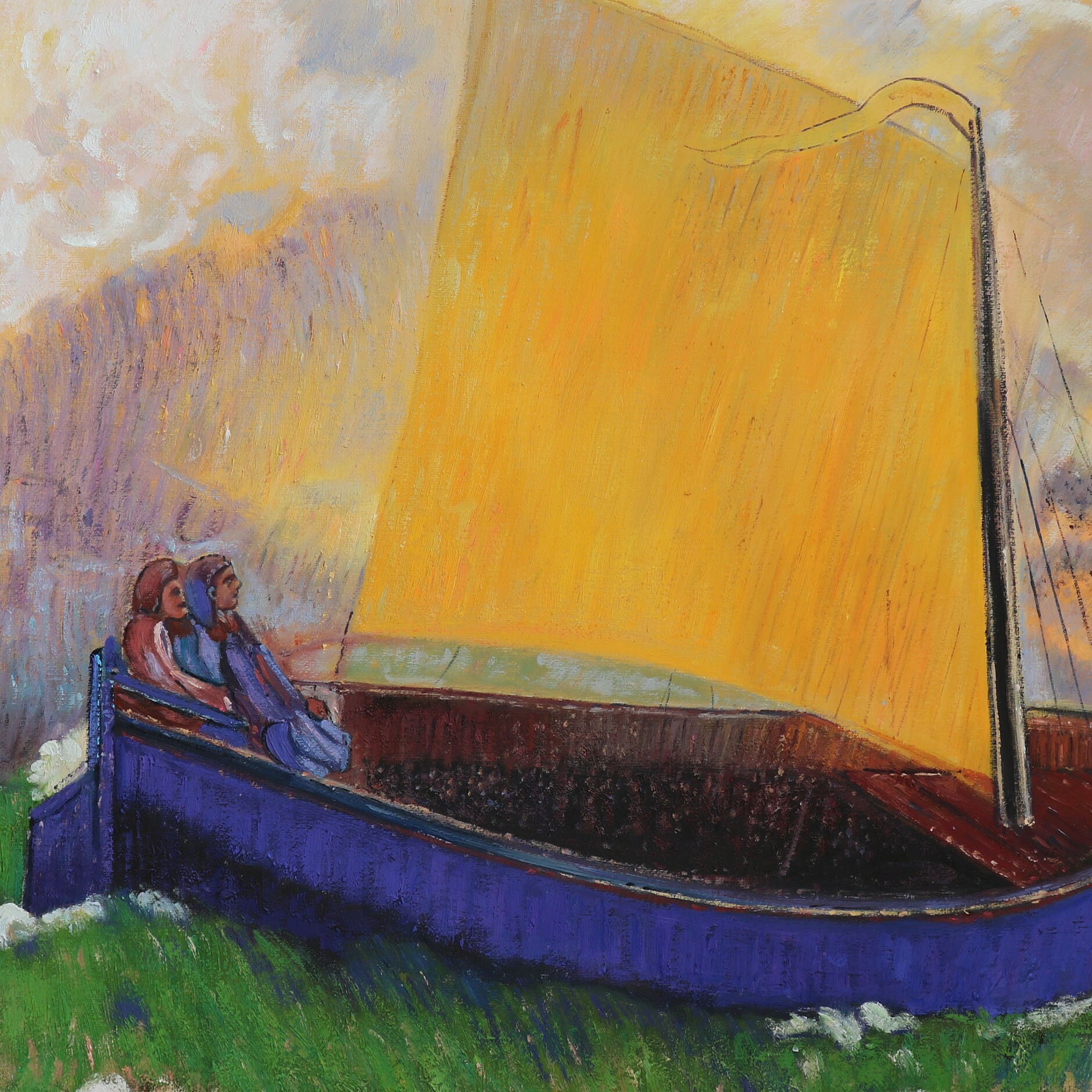 The Mysterious Boat - Odilon Redon Hand-painted Oil Painting ...