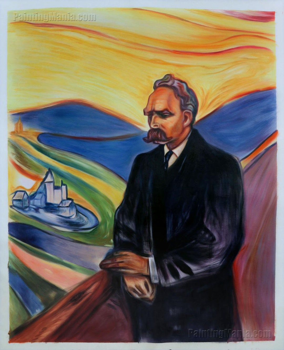 Friedrich Nietzsche - Edvard Munch Hand-painted Oil Painting ...