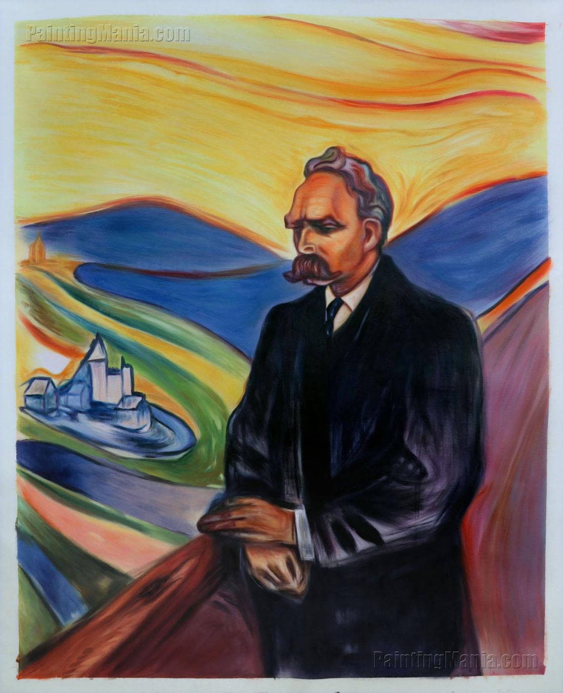 Friedrich Nietzsche Edvard Munch dipinto a mano riproduzione - Etsy Italia