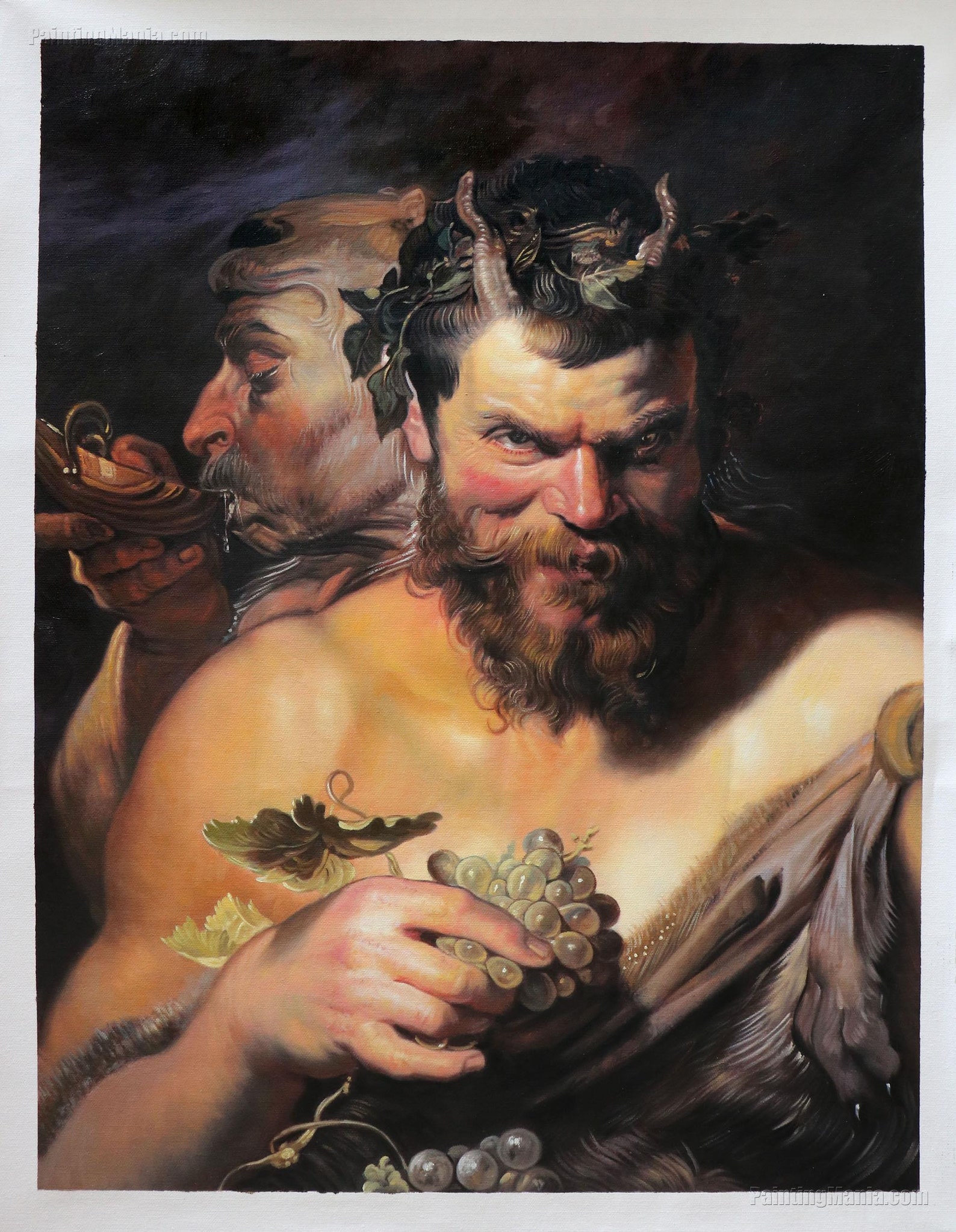 Two Satyrs - Sir Peter Paul Rubens Hand-painted Oil Painting ...