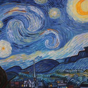 The Starry Night Vincent Van Gogh Hand-painted Oil Painting - Etsy