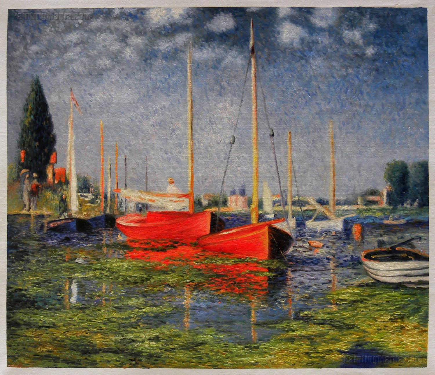 Red Boats at Argenteuil Claude Monet hand-painted oil | Etsy