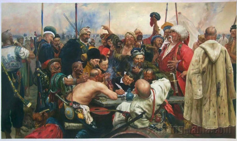 Reply of the Zaporozhian Cossacks to Sultan Mehmed IV of the | Etsy