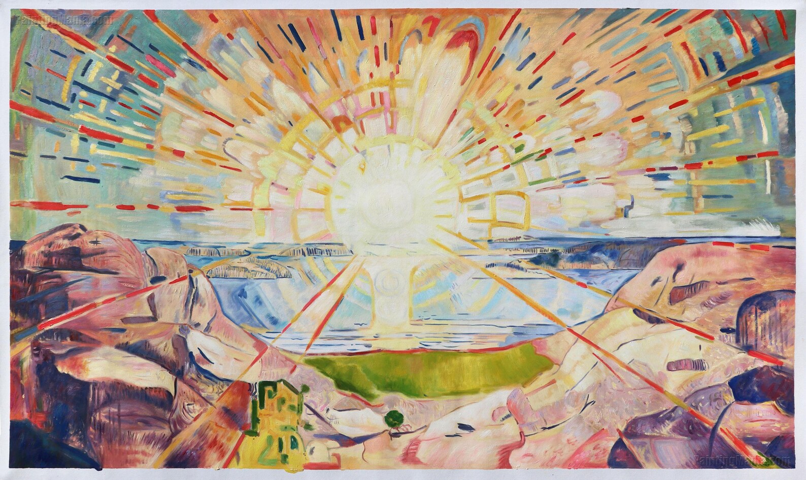 The Sun Edvard Munch Hand-painted Oil Painting | Etsy