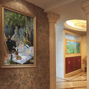 Dejeuner Sur L'herbe (the Picnic). Right Fragment - Claude Monet Hand ...