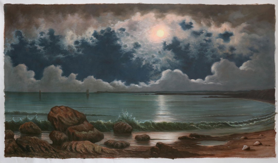 Point Judith, Rhode Island - Martin Johnson Heade Hand-painted Oil ...