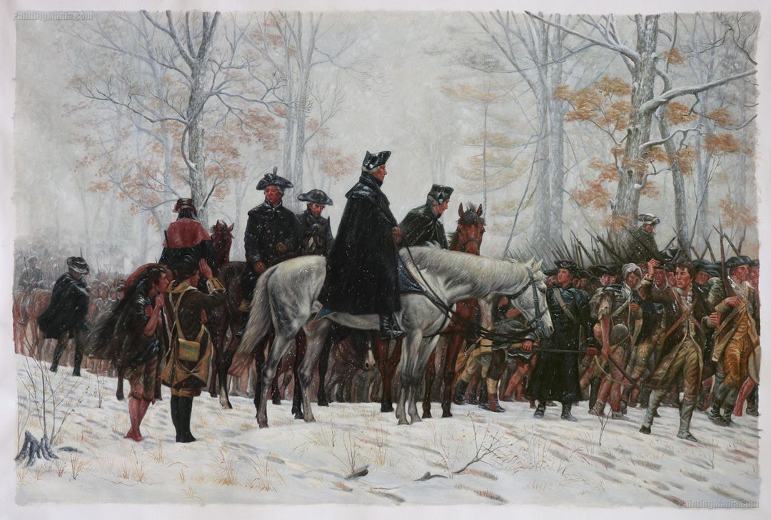 The March to Valley Forge - William B. Trego Hand-painted Oil Painting ...