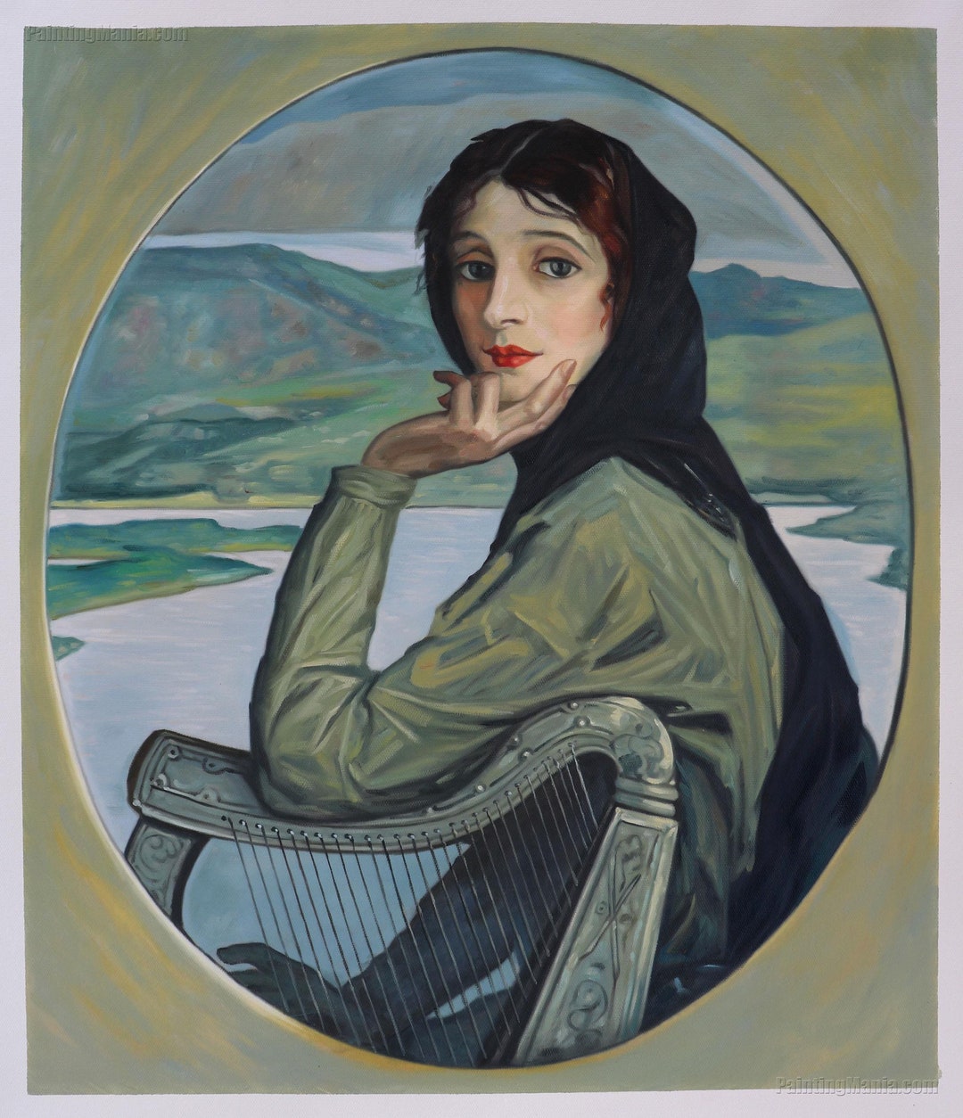 Portrait of Lady Lavery as Kathleen Ni Houlihan - Sir John Lavery Hand ...