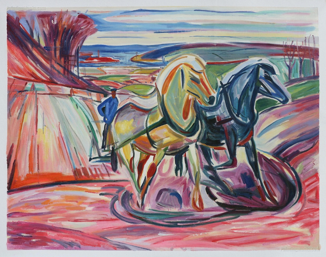 Spring Plowing - Edvard Munch Hand-painted Oil Painting Reproduction ...
