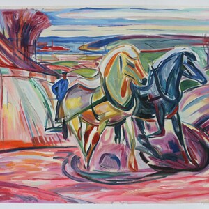 Spring Plowing - Edvard Munch Hand-painted Oil Painting Reproduction ...