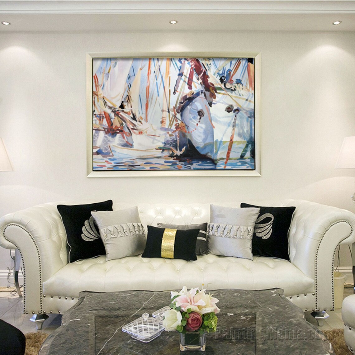 White Ships John Singer Sargent Hand-painted Oil Painting - Etsy