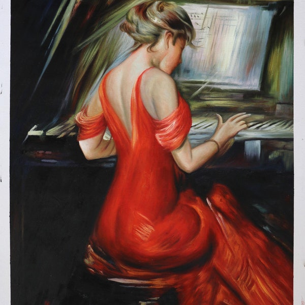 Girl Playing Piano - Etsy