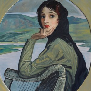 Portrait of Lady Lavery as Kathleen Ni Houlihan - Sir John Lavery Hand ...