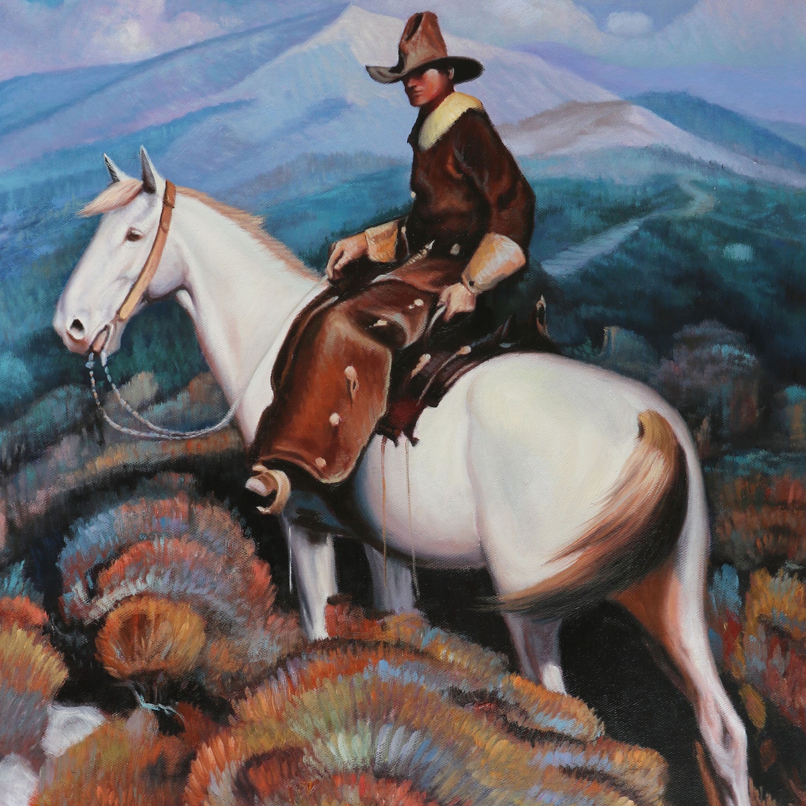 The Horse Rustler - William Herbert Dunton Hand-painted Oil Painting ...