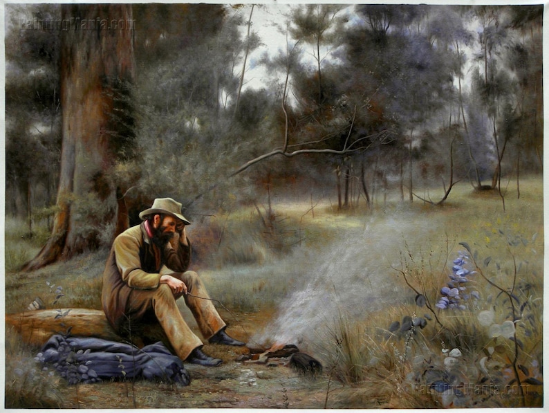 Down on His Luck Frederick Mccubbin Hand-painted Oil - Etsy
