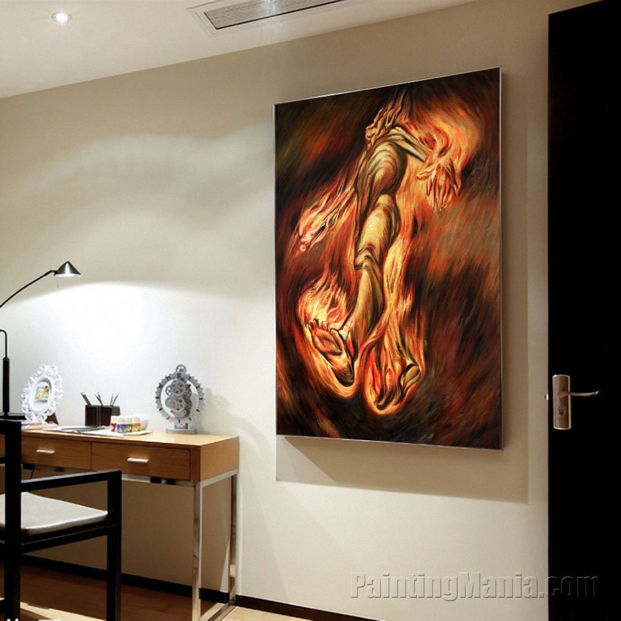 Man of Fire (el Fuego) - José Clemente Orozco Hand-painted Oil Painting ...