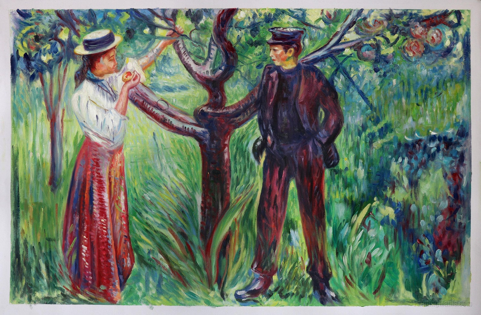 Adam und Eva 1909 Edvard Munch handgemaltes Ölgemälde - Etsy.de