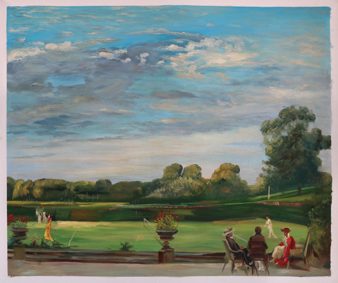 Tennis at Trent Park - Sir John Lavery Hand-painted Oil Painting ...