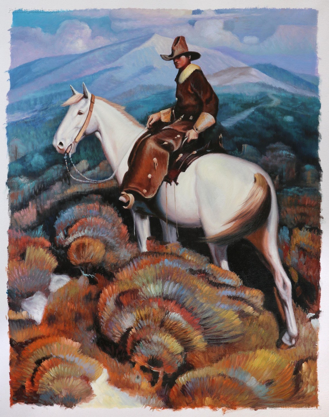 The Horse Rustler - William Herbert Dunton Hand-painted Oil Painting ...