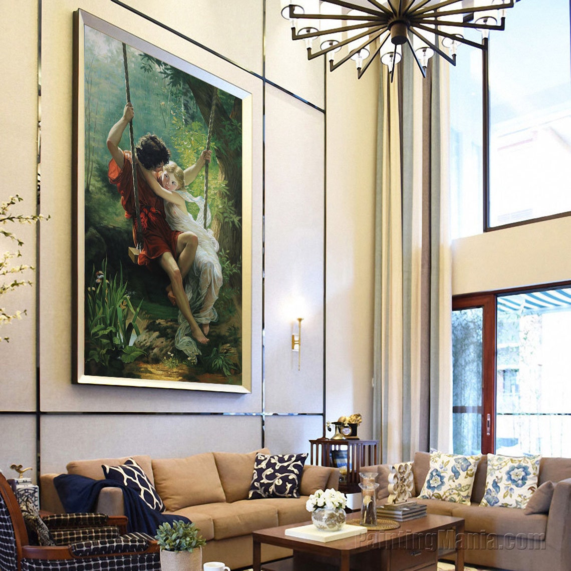 The Swing (springtime) - Pierre Auguste Cot Hand-painted Oil Painting ...