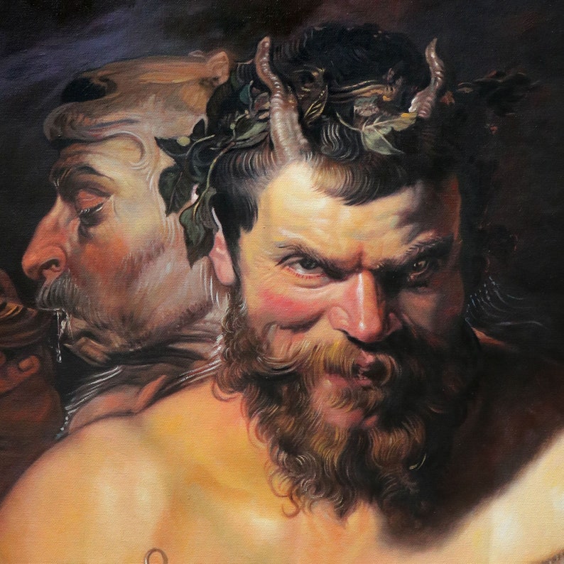 Two Satyrs Sir Peter Paul Rubens Hand-painted Oil Painting - Etsy